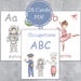 TRANSPORT Alphabet Tracing Cards. Watercolor Letter Cards. Kids ...