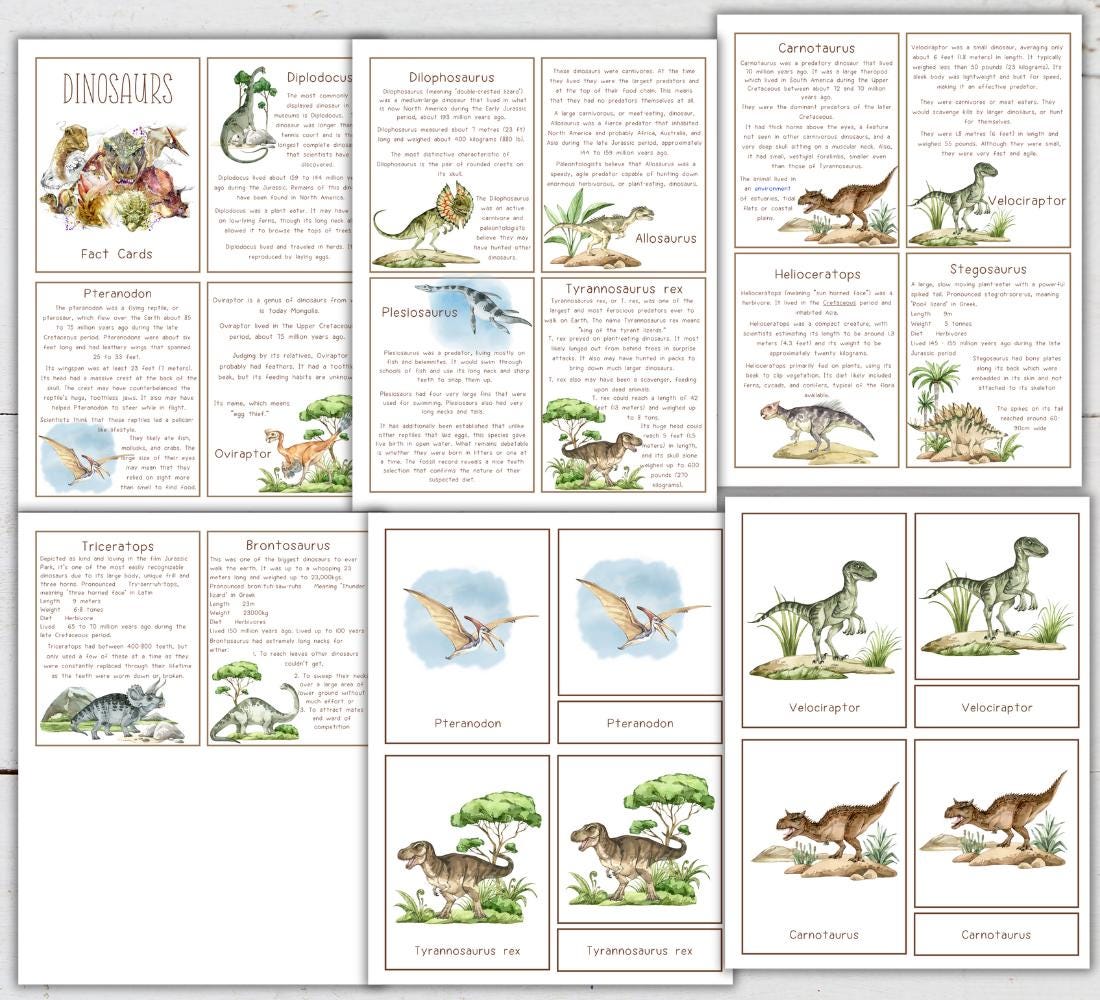 Dinosaur Unit Study: Homeschool Science Printable (instant Download) - Etsy
