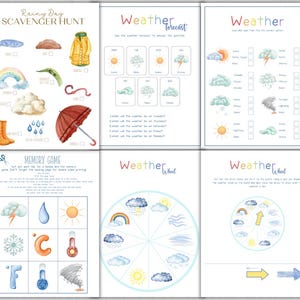 Weather Unit Study Bundle: Rainbow, Water Cycle, Snowflakes (homeschool ...