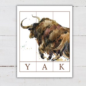 Letter Y Yak Alphabet Learning Printables (digital Download) - Etsy