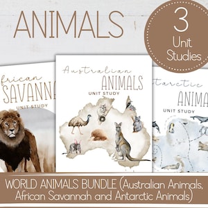 WORLD ANIMALS BUNDLE: Australian Animals, African Savannah and ...