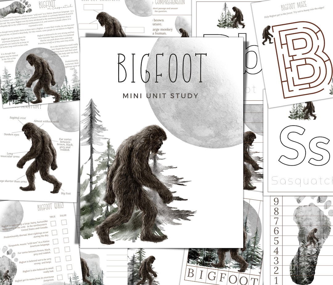 BIGFOOT Unit Study, Sasquatch, Anatomy, Nature Study, Science ...
