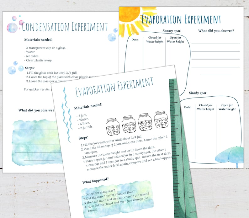 WATER CYCLE Unit Study, Process, Nature Study, Science, Handwriting ...