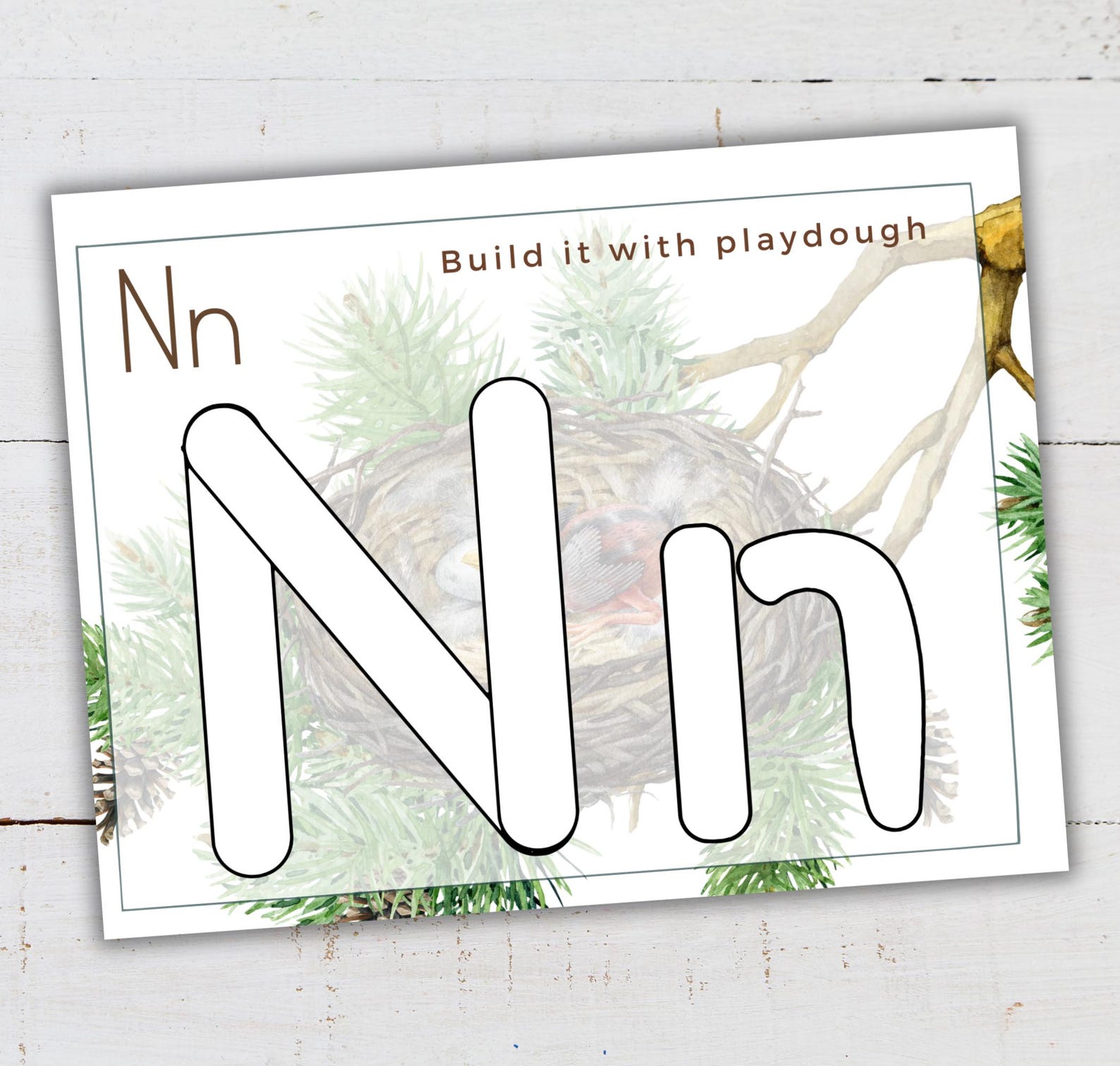 Letter N is for Nest: Alphabet Learning Printable (digital Download) - Etsy