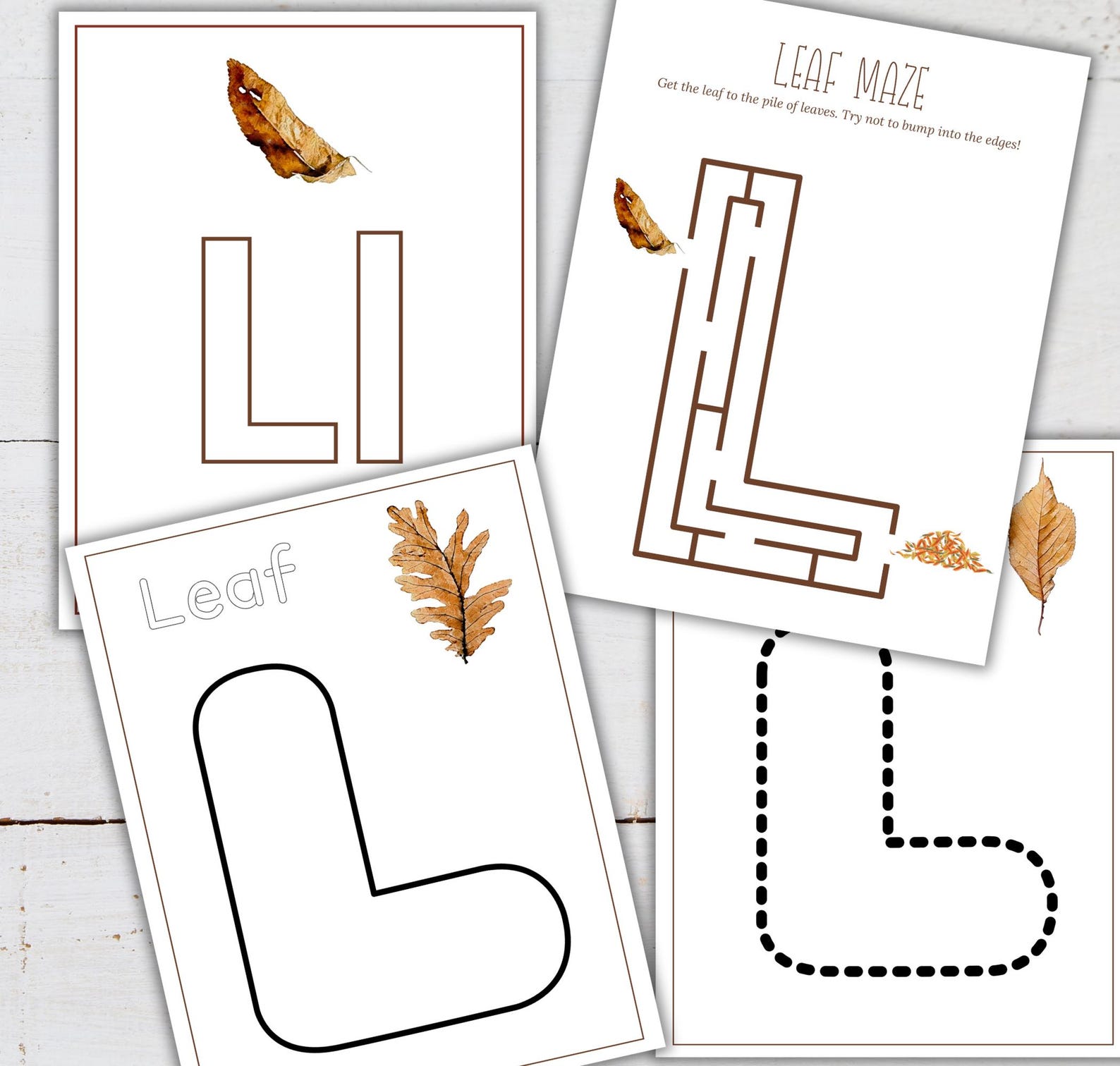 Letter L is for Leaf: Alphabet Learning Printable (instant Download) - Etsy