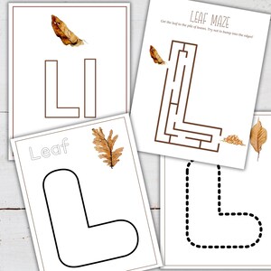 Letter L is for Leaf: Alphabet Learning Printable (instant Download) - Etsy