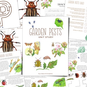 GARDEN INSECTS BUNDLE, Garden Pests Unit, Pollinators Unit, Earthworm ...