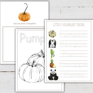 LETTER of the WEEK, P is for Pumpkin, Letter P Activities, Alphabet ...