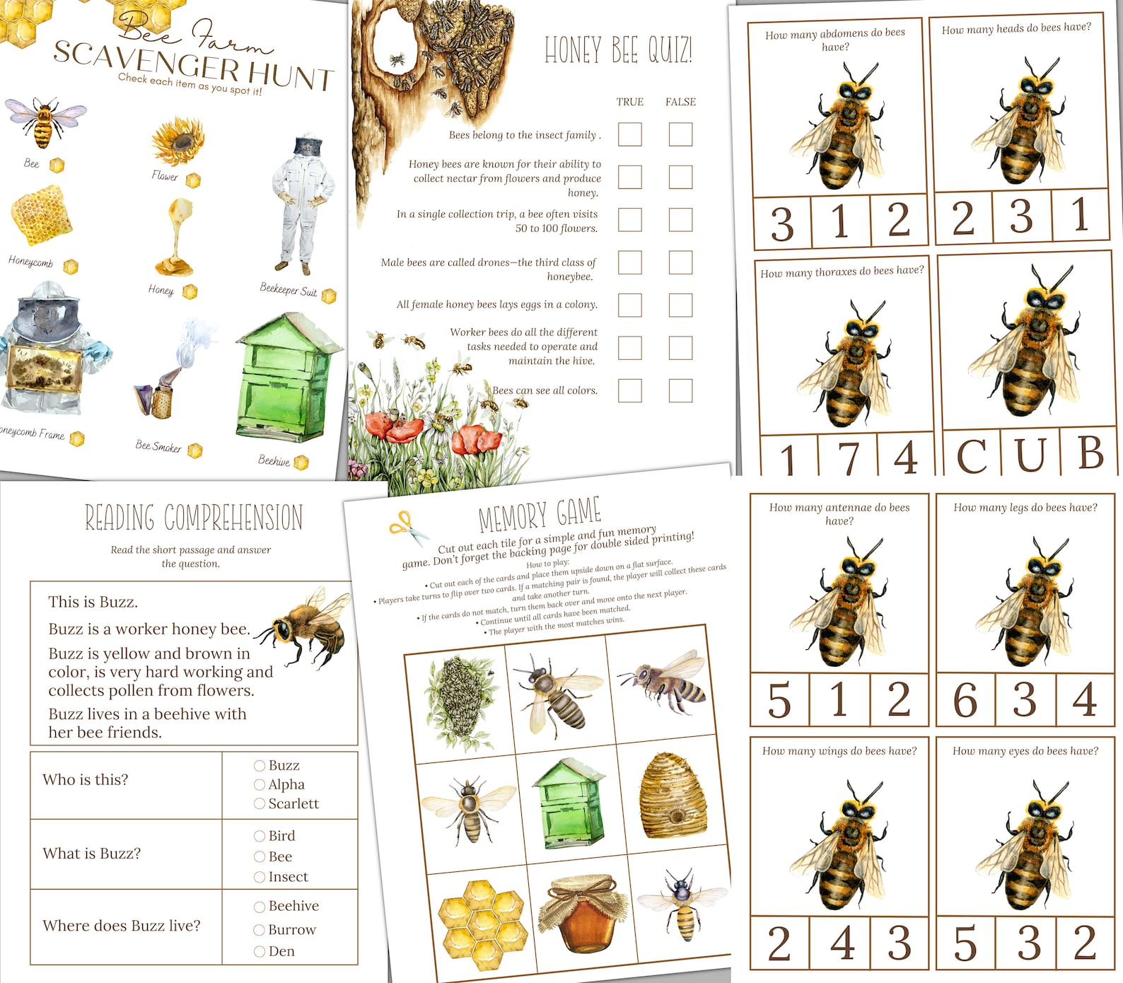 Honey Bees and Beekeeping Study Unit, Life Cycle, Anatomy, Nature Study ...