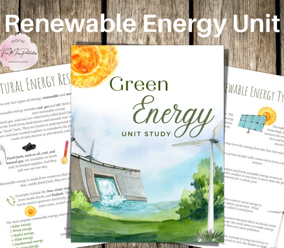 GREEN ENERGY Unit Study Renewable Energy Sources Nature - Etsy Singapore