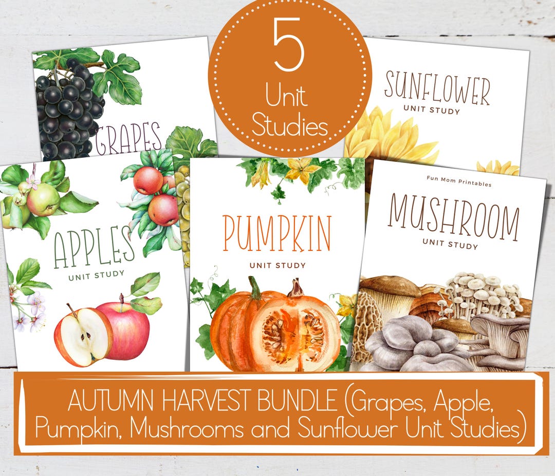 Autumn Harvest Unit Studies Bundle: Apple, Pumpkin, Sunflower ...