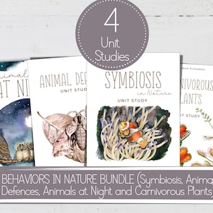 BEHAVIORS in NATURE BUNDLE symbiosis, Animal Defenses, Animals at Night ...