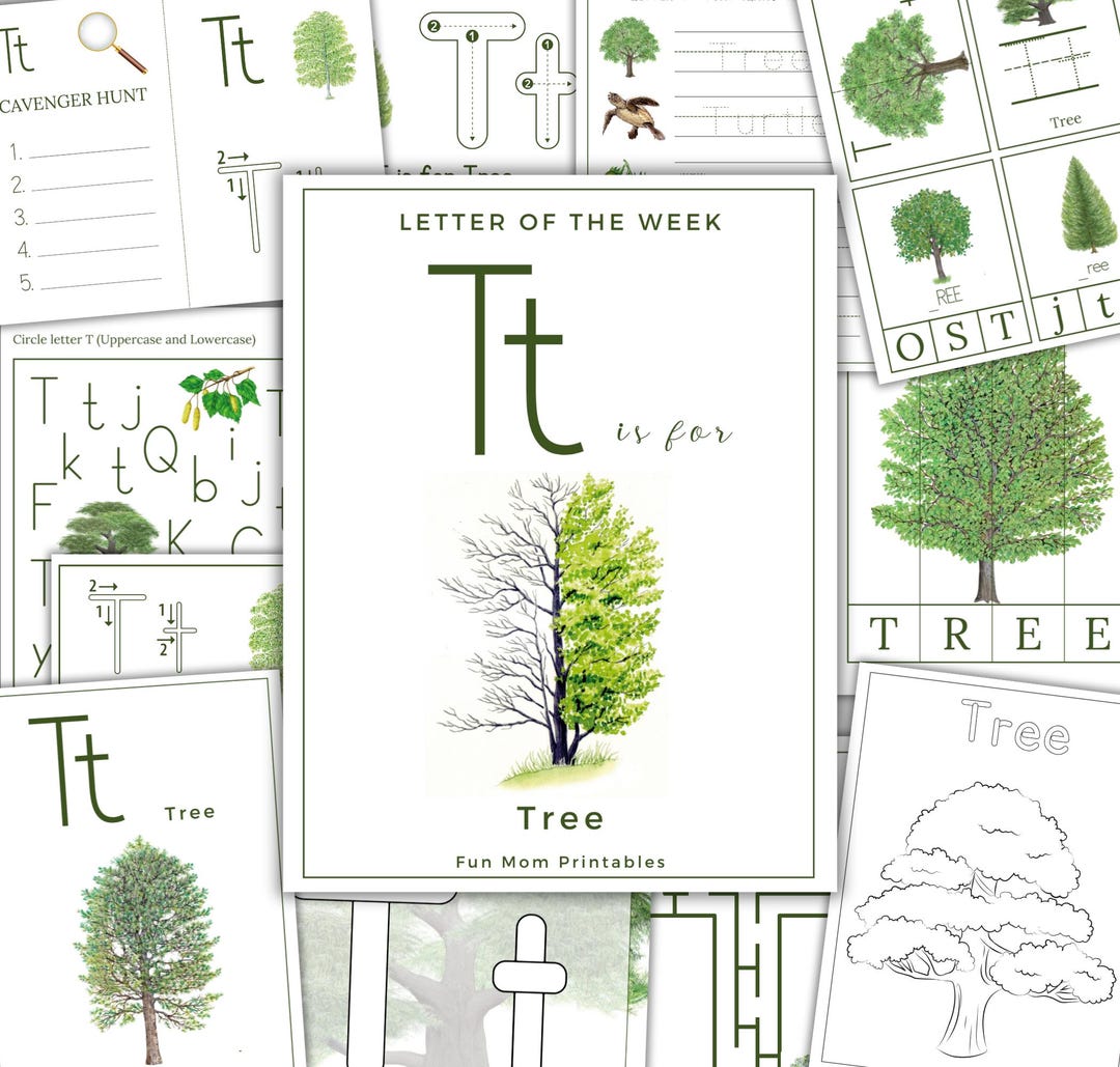 LETTER of the WEEK, T is for Tree, Letter T Activities, Alphabet ...