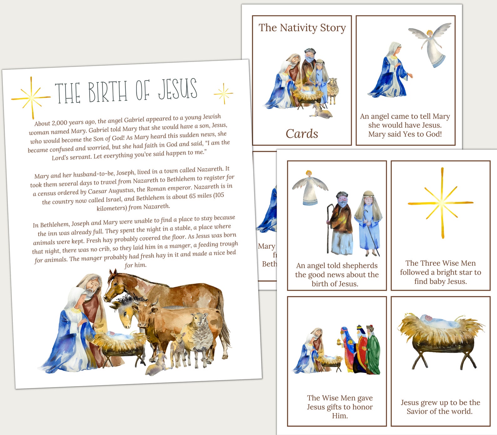 NATIVITY Unit Study Vocabulary Jesus Birth Story - Etsy