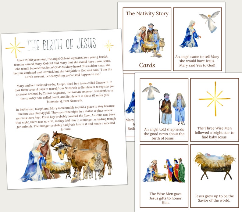 NATIVITY Unit Study Vocabulary Jesus Birth Story - Etsy