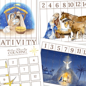 NATIVITY Unit Study, Vocabulary, Jesus Birth Story, Handwriting ...