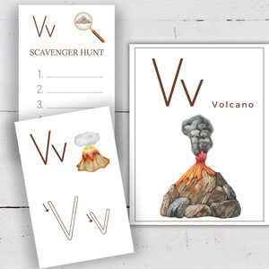 LETTER of the WEEK, V is for Volcano, Letter V Activities, Alphabet ...