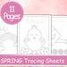 SPRING Themed Tracing Sheets for Kids, Preschool Fine Motor Skills ...