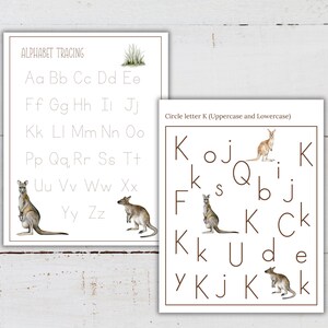 Letter K Kangaroo Learning Activities: Alphabet Printable (instant ...