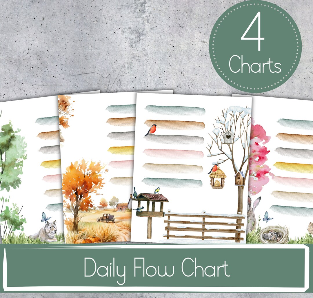 Seasonal Nature Daily Schedule: Visual Chart for Children (instant ...