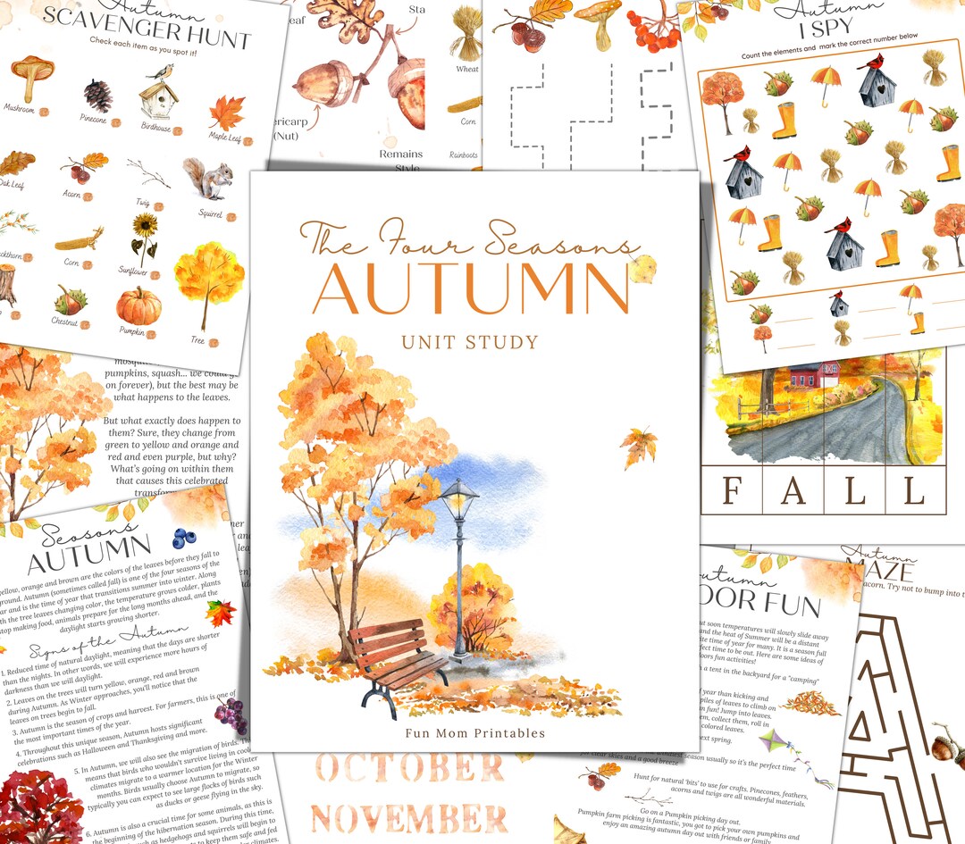 AUTUMN, Fall Nature Study Unit, Autumn Activities, Science, Handwriting ...