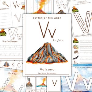 LETTER of the WEEK, V is for Volcano, Letter V Activities, Alphabet ...