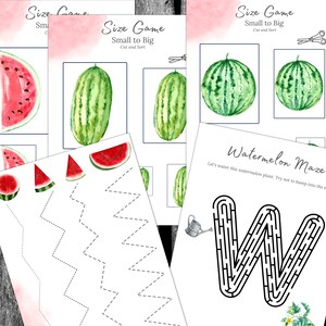 WATERMELON Unit Study Life Cycle Anatomy Nature Study - Etsy