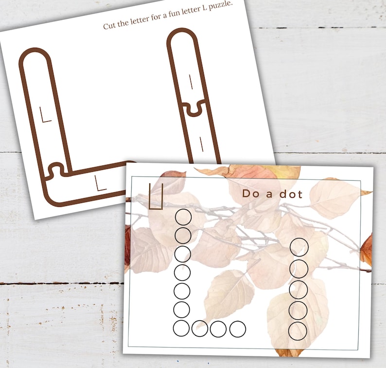 Letter L is for Leaf: Alphabet Learning Printable (instant Download) - Etsy
