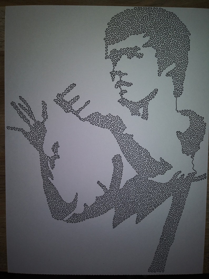 Bruce Lee - Continuous Line Art Portrait: Hand-drawn 9x12” - Etsy