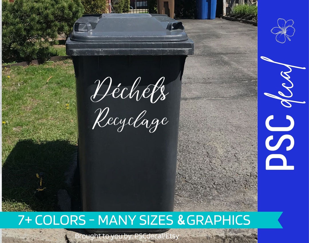 Sticker Sticker Waste and Recycling Set of 2 Labels for Trash Can ...