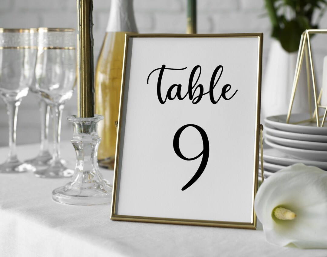 Wedding Table Number Stickers Wedding Table Number Wedding Table ...