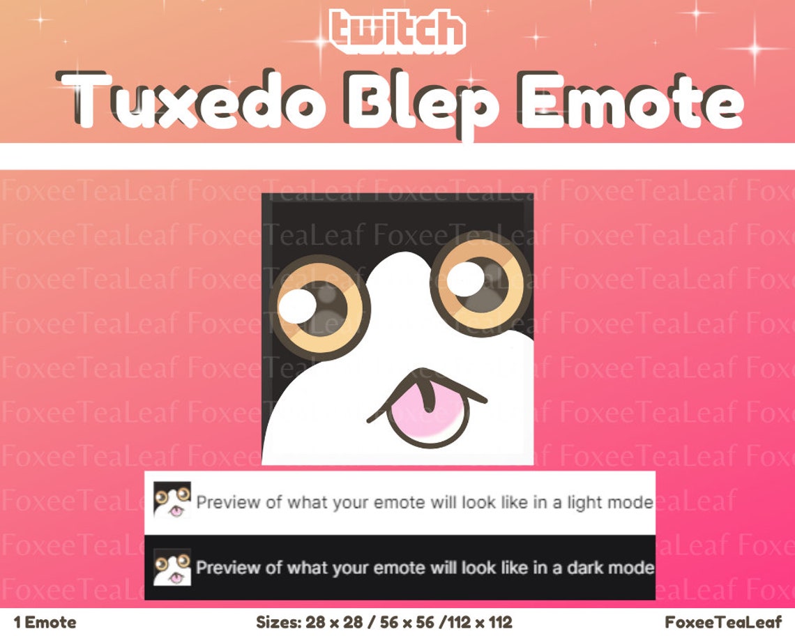 Tuxedo Blep Emote for Twitch | Cute Cat Emote - Etsy Canada