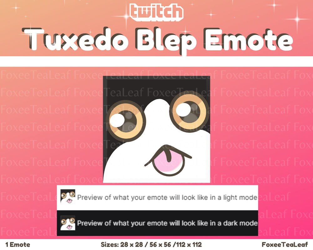 Tuxedo Blep Emote for Twitch | Cute Cat Emote - Etsy Canada