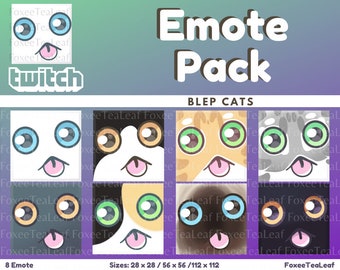 Siamese Blep Emote for Twitch Cute Cat Emote - Etsy