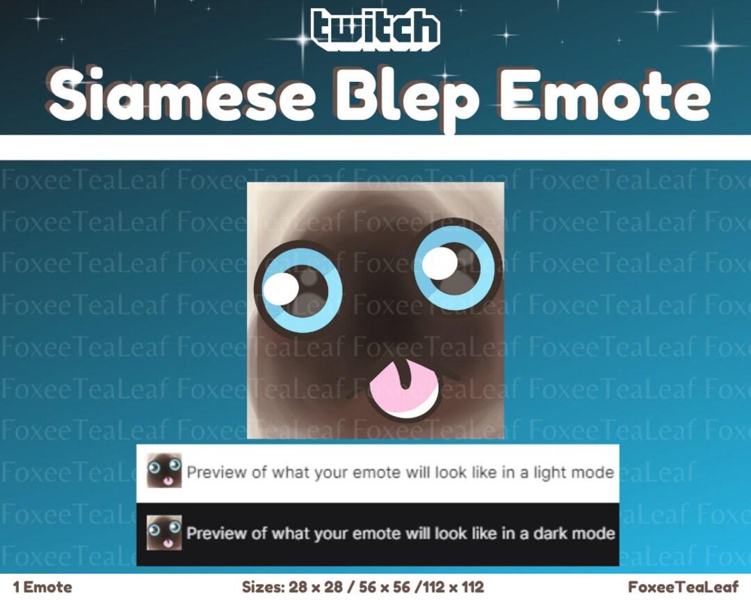 Siamese Blep Emote for Twitch | Cute Cat Emote - Etsy