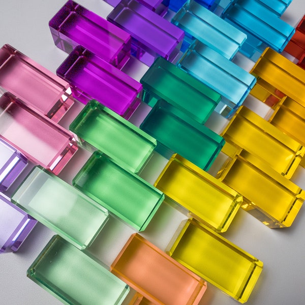 Rainbow Jenga - Etsy