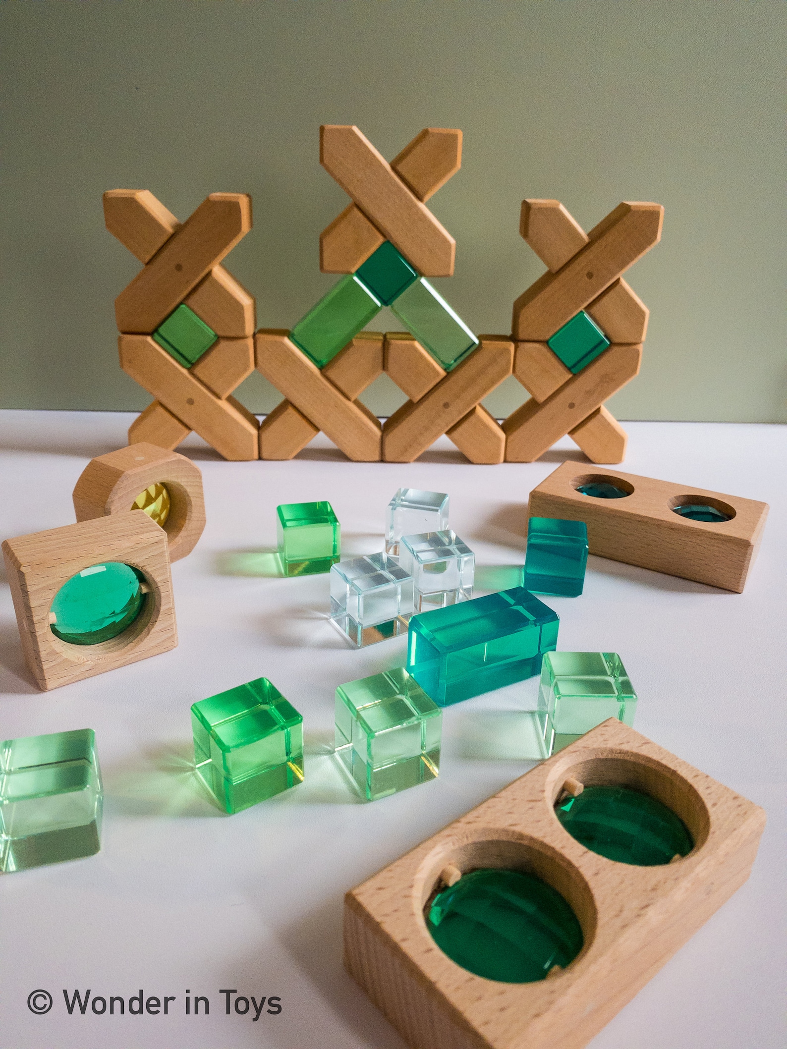 Green Acrylic Window Blocks | Montessori Toddler Toy - Etsy