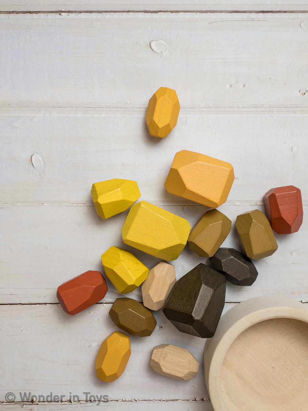 Earthy Toned Montessori Stacking Stones Toy | Creative Educational ...