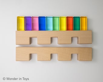 24 Pcs Wooden Rainbow Filter Blocks Sensory Toys Toddler - Etsy