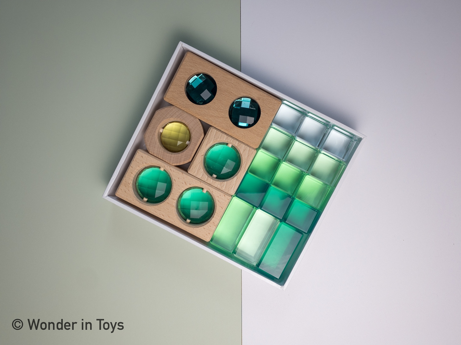 Green Acrylic Window Blocks | Montessori Toddler Toy - Etsy