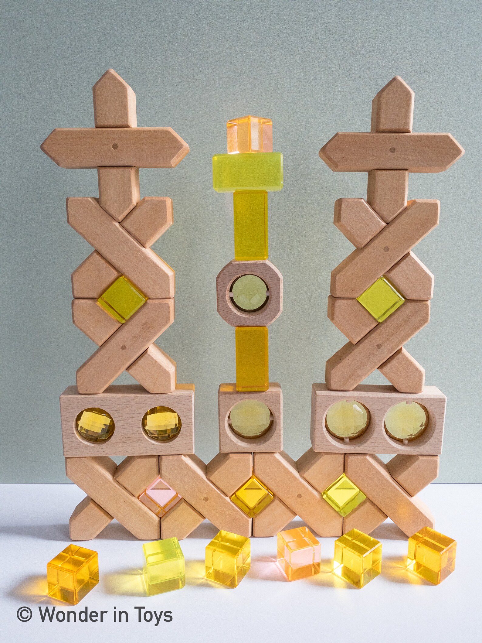 Green Acrylic Window Blocks | Montessori Toddler Toy - Etsy