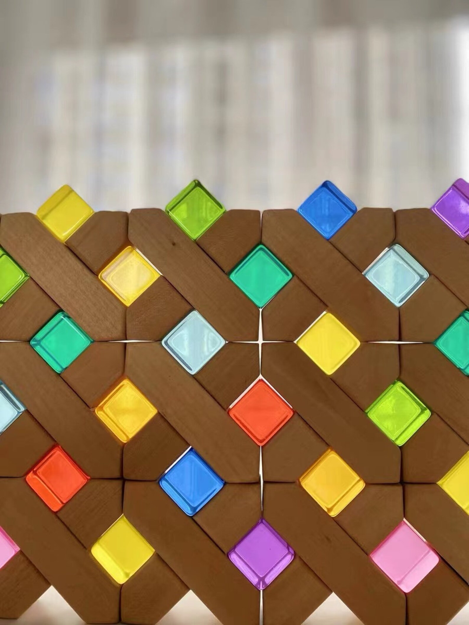 Wooden X-blocks Acrylic Lucent Rainbow Cubes Open Ended - Etsy