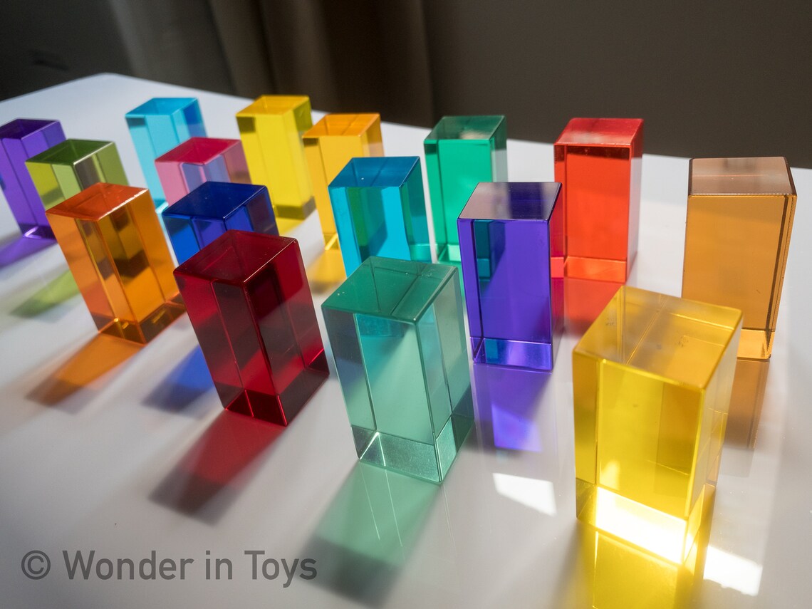 Rainbow Translucent Acrylic Cuboid Blocks Upgraded Version - Etsy