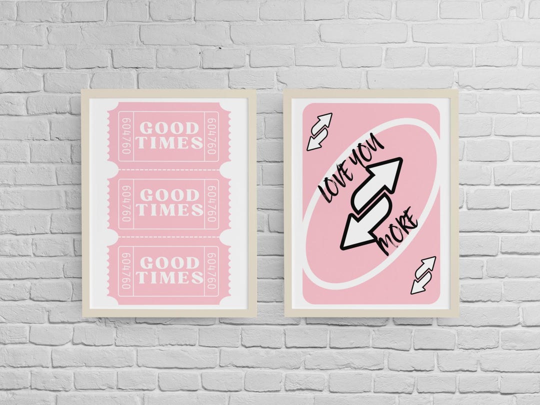 Pink College Wall Art, Pink Wall Art, Dorm Wall Art, Love You More ...