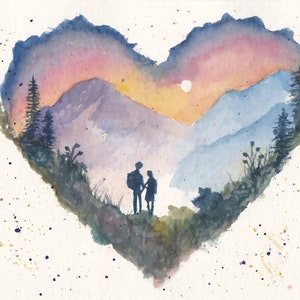 Large Together, We Can Climb Mountains - Large Blank Greetings Card ...