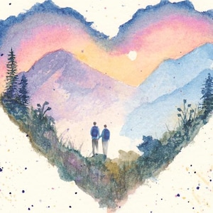 Large Together, We Can Climb Mountains - Large Blank Greetings Card ...