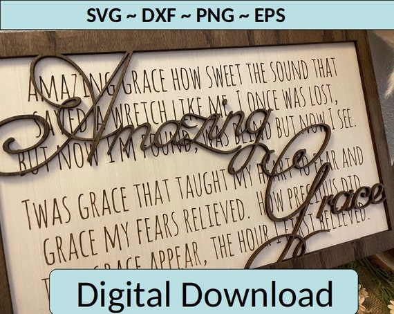 Amazing Grace Sign Digital Download - Etsy