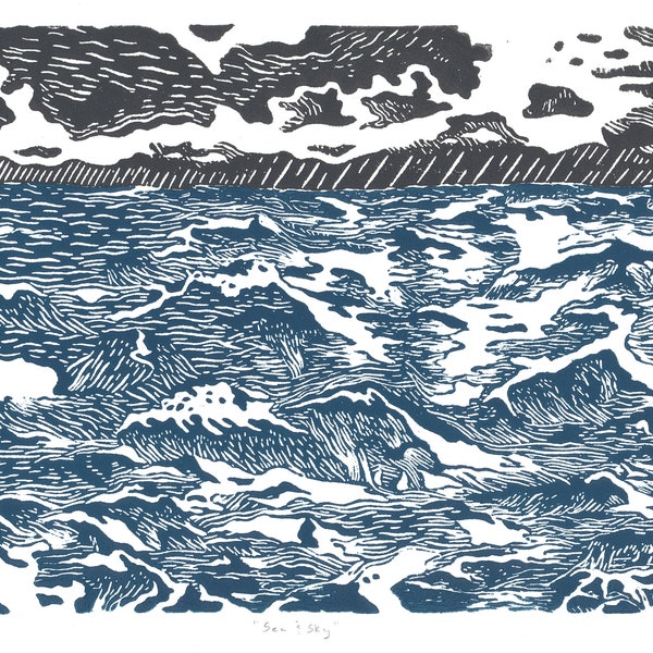 Color Linocut - Etsy