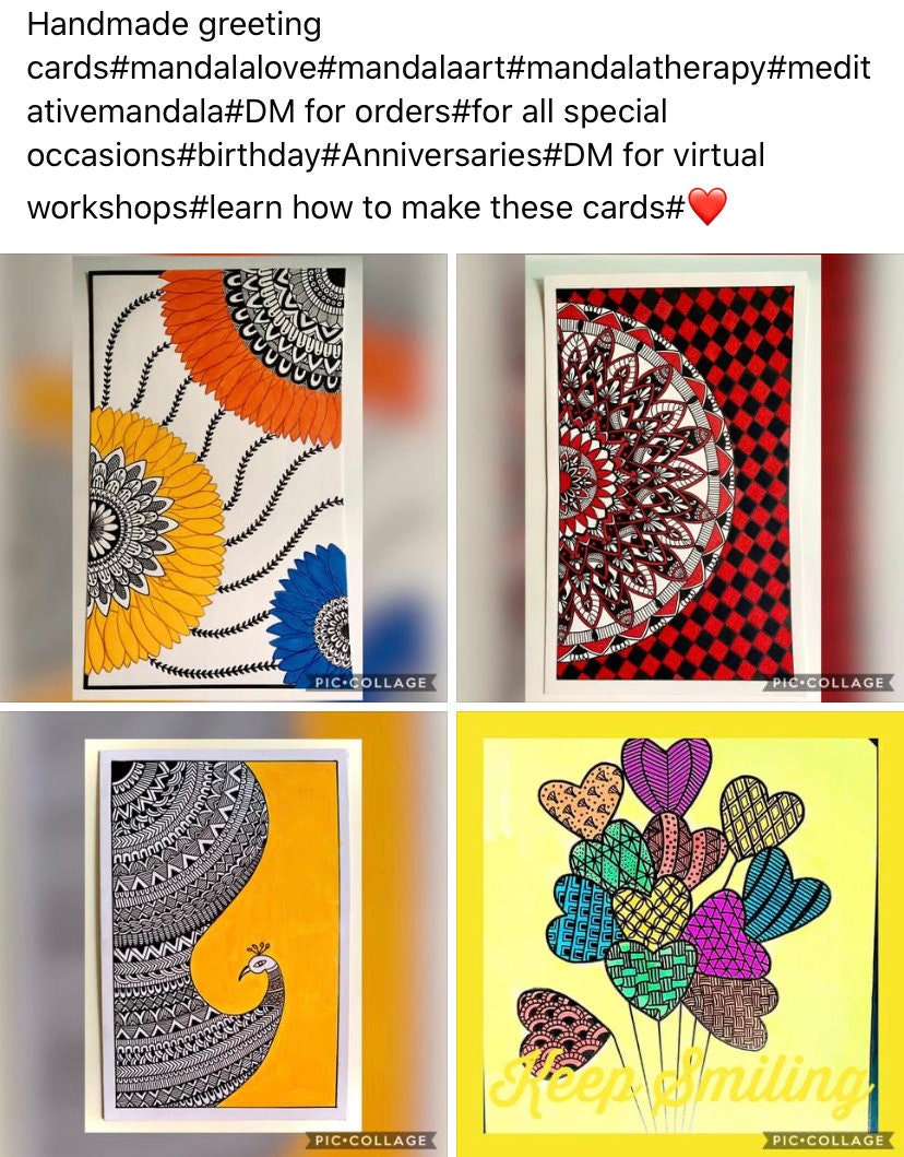 Handmade Mandala Cards - Etsy