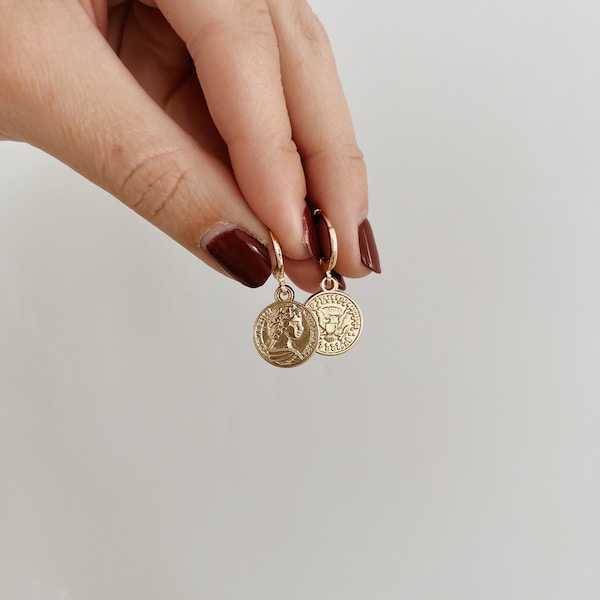Coin Earrings - Etsy